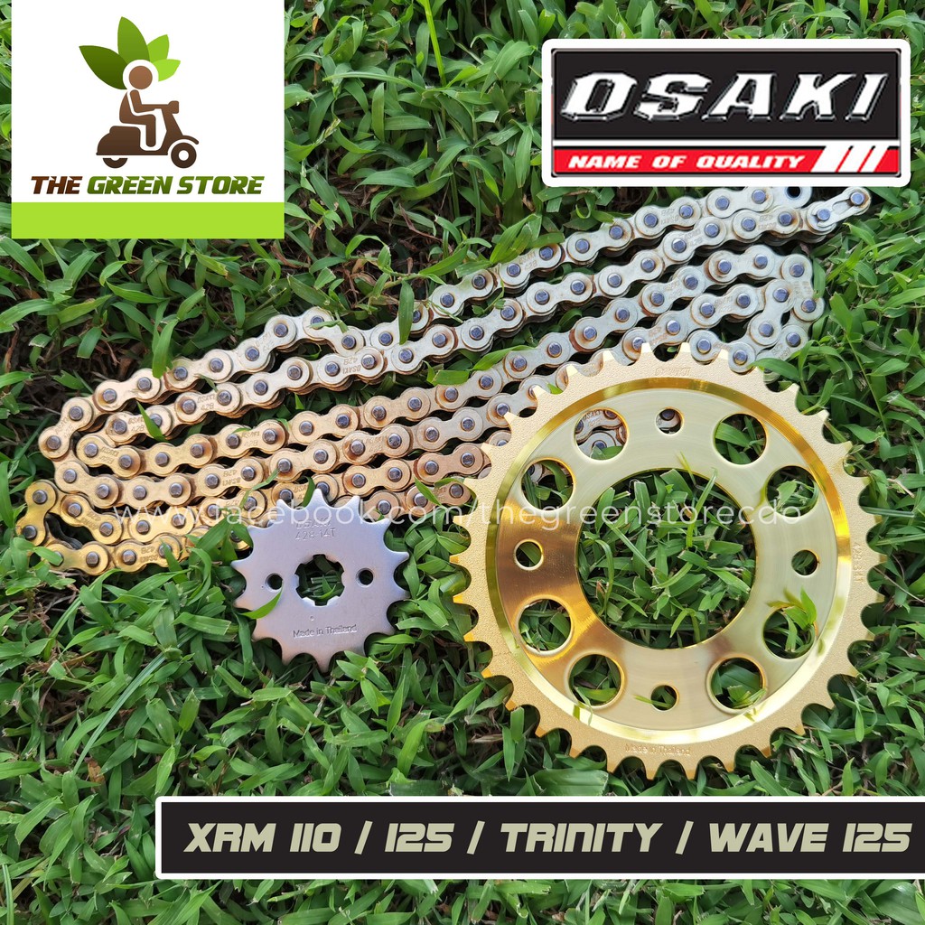 Osaki LUCKY GOLD ( XRM110 / 125 / Trinity / Wave125 ) Chain & Sprocket ...