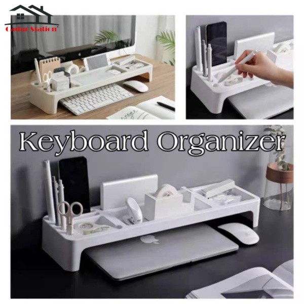 CS_Keyboard Rack Desk Office Organizer Stationery Phone Charger Rack ...