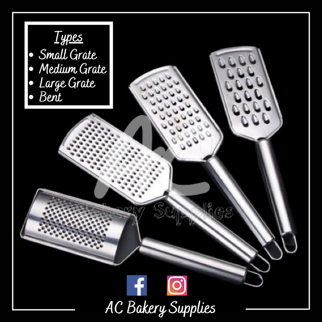 [READY STOCK] Stainless Steel Cheese Grater Flat Face Bent 1pc 4 Types ...