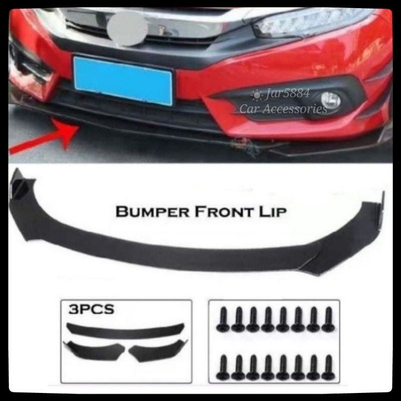 Car Universal Front Bumper Diffuser Lip Wrap Angle Splitters Black 🌟 ...