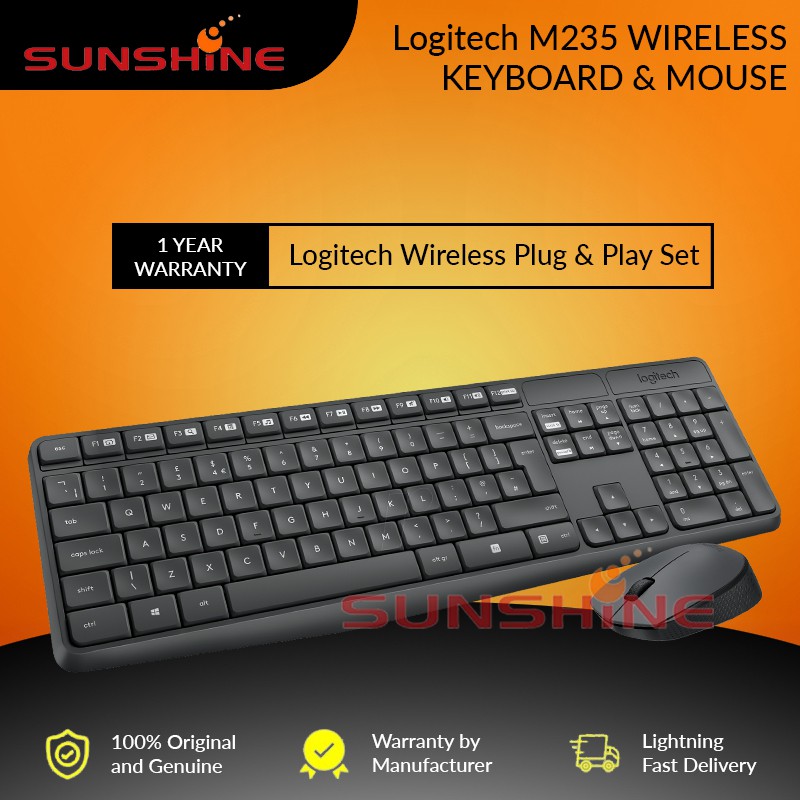 Logitech Mk235 Wireless Keyboard And Mouse Combo Shopee Malaysia