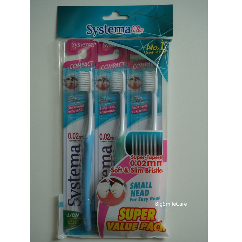 Systema Soft Toothbrush Super Value Pack 3's(Comfort/ Compact / Full ...