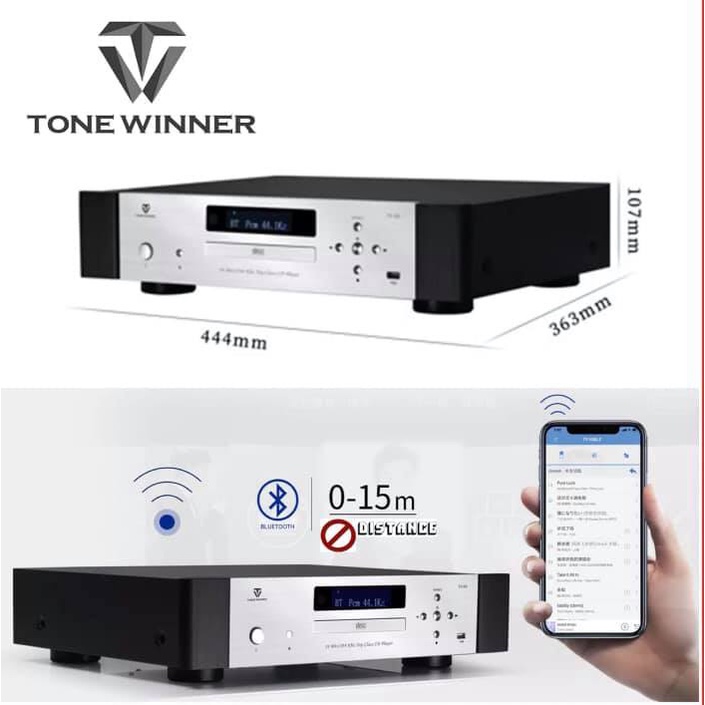 Tonewinner TY-50 Audio Decoder Bluetooth Professional HIFI CD Player Digital Player | Shopee ...
