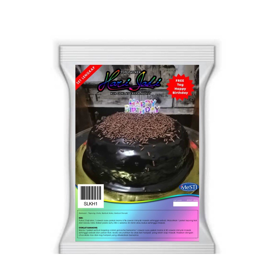 SET LENGKAP TEPUNG KEK HARIJADI (KEK CHOC MOIST) | Shopee Malaysia