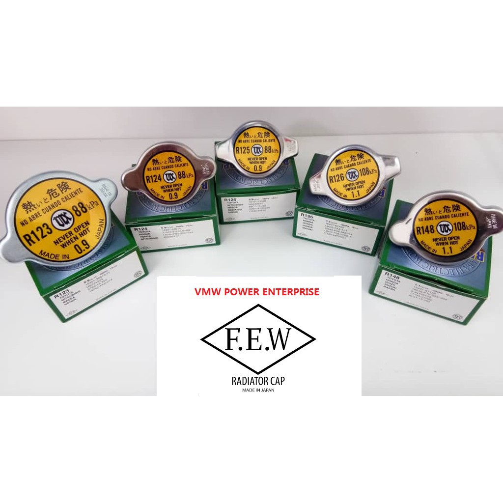 FEW RADIATOR CAP R123 R124 R125 R126 R148 0.9/1.1 Made In Japan ...