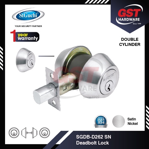 St Guchi SGDB-D262 / D292 Double Cylinder Deadbolt Lock St Guchi Lock ...