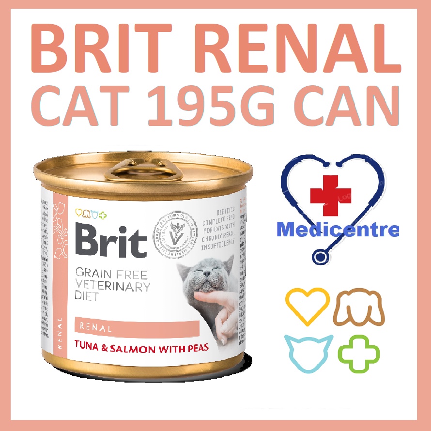 EXP 2027 Brit Veterinary renal tuna salmon and Peas Cat Can 200G x 1 ...