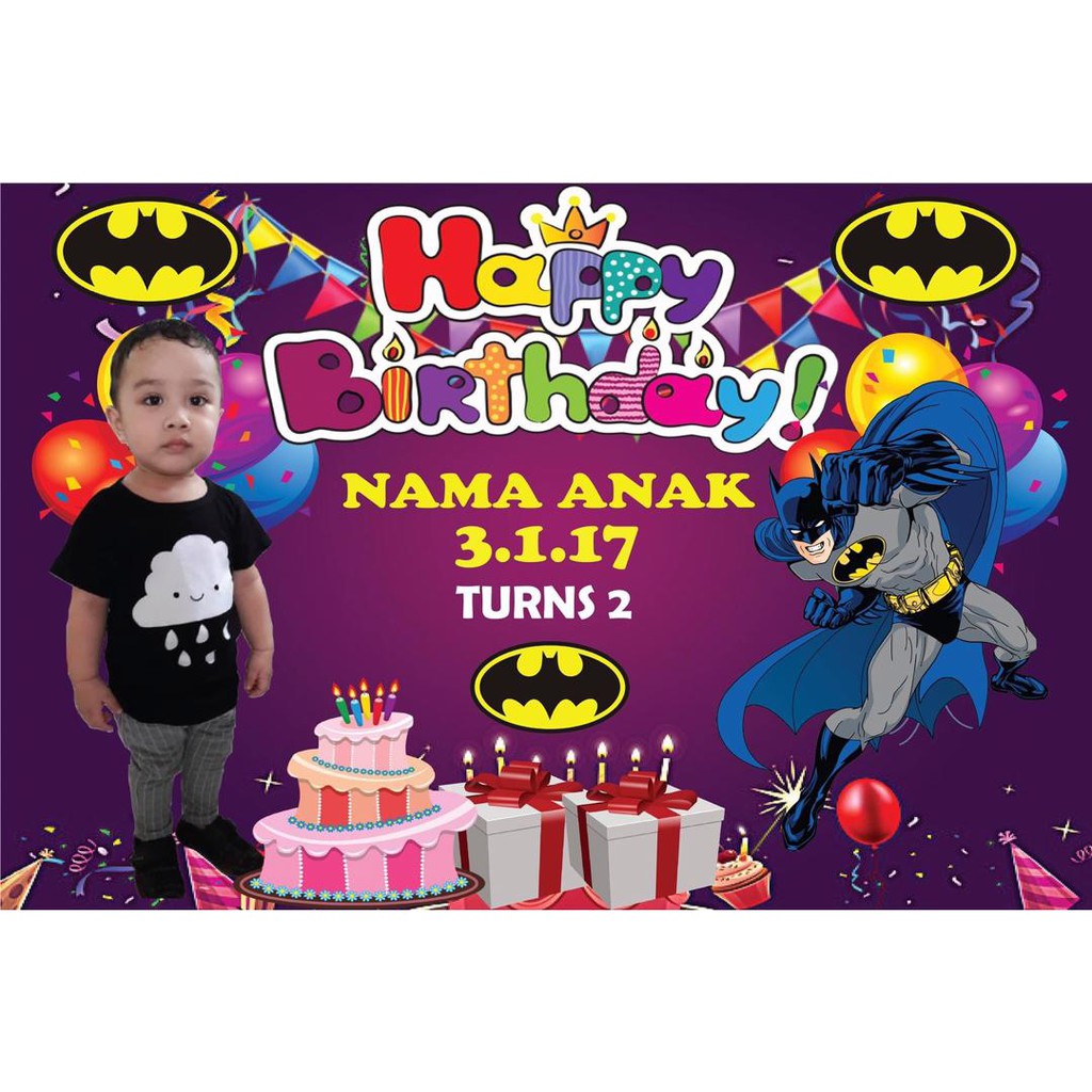Banner Birthday Tema Batman | Shopee Malaysia