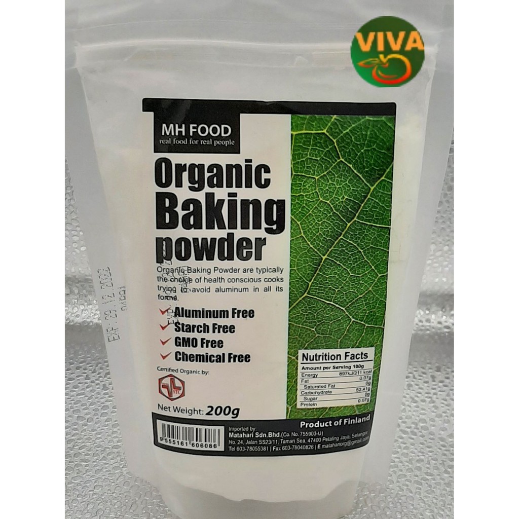 MH Organic Baking Powder 有机发粉 (200g) | Shopee Malaysia