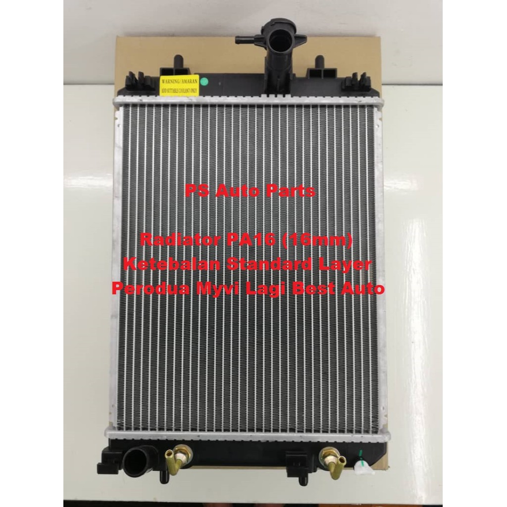 Radiator Perodua Myvi Lagi Best Auto Tangki Air Kereta Ketebalan PA16 ...