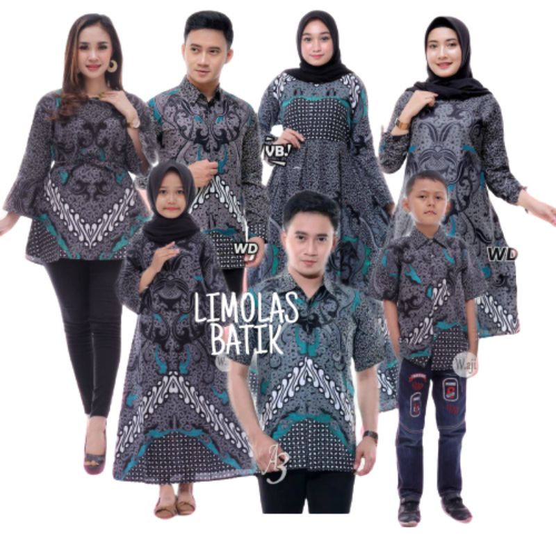 Batik KELUARGA - BATIK KELUARGA - BATIK COUPLE MUSLIM FAMILY SOGAN ...