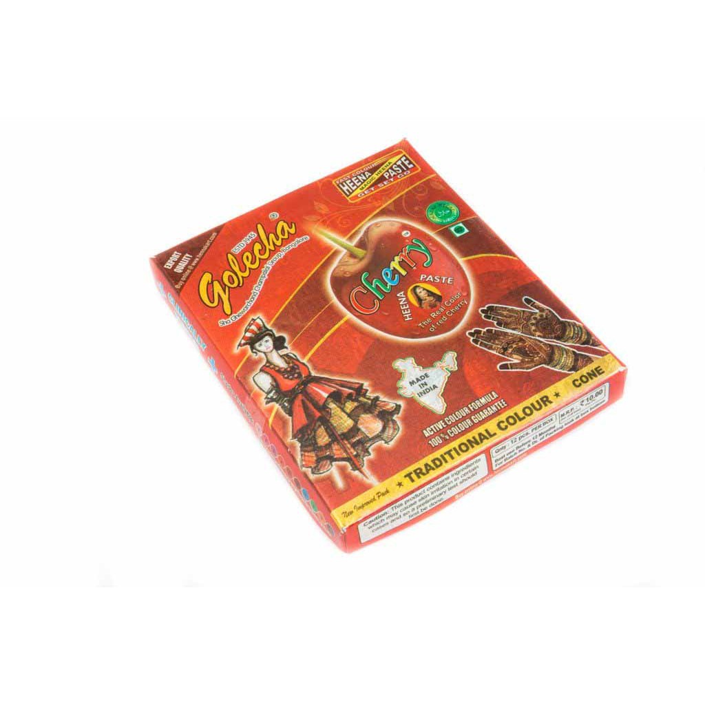 Golecha Cherry Red Henna Cones (12 Pcs) | Shopee Malaysia