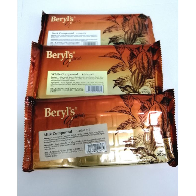 BERYL'S COMPOUND DARK/ MILK /WHITE 200G | Shopee Malaysia