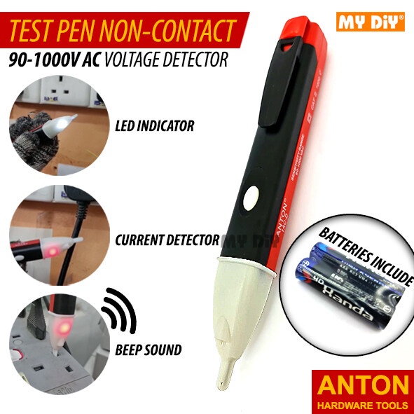 MYDIYHOMEDEPOT- ANTON Test Pen Non Contact Voltage Led Light Buzzer ...