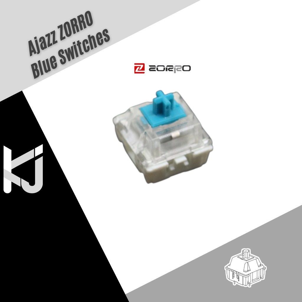 Ready Stock Ajazz Zorro Blue Clicky Switches for Mechanical Keyboard ...