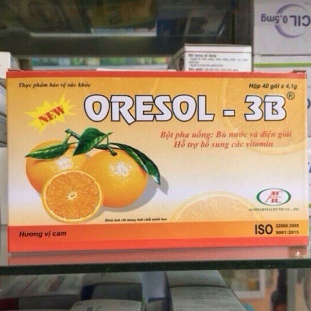 Oresol 3B orange flavor - Electrolyte rehydration - Vitamin supplement ...