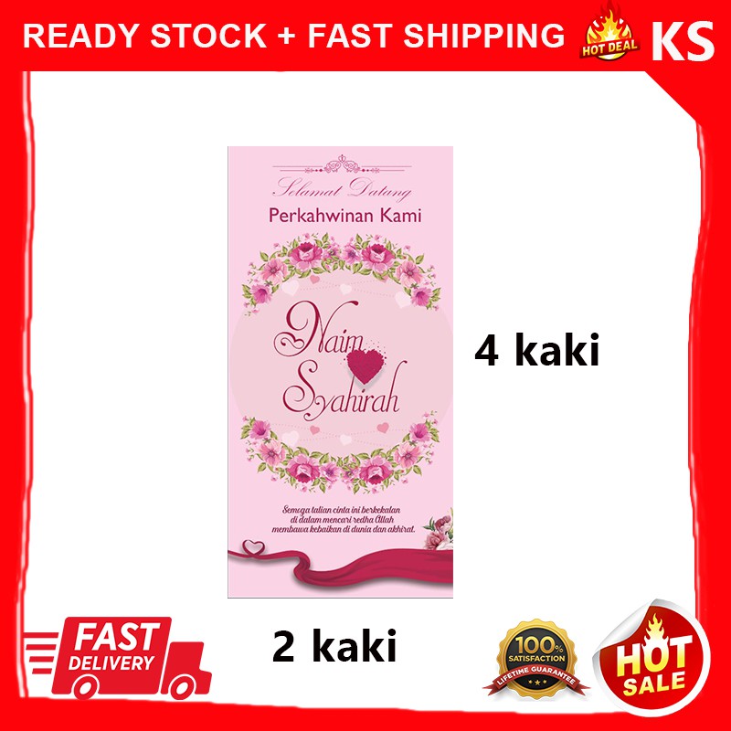 🔥 Banting Majlis Perkahwinan (14 inci X 28 inci ) Editable | Free Pipe ...