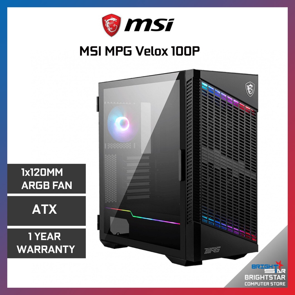 MSI MPG Velox 100P Airflow ATX Desktop Casing | Shopee Malaysia