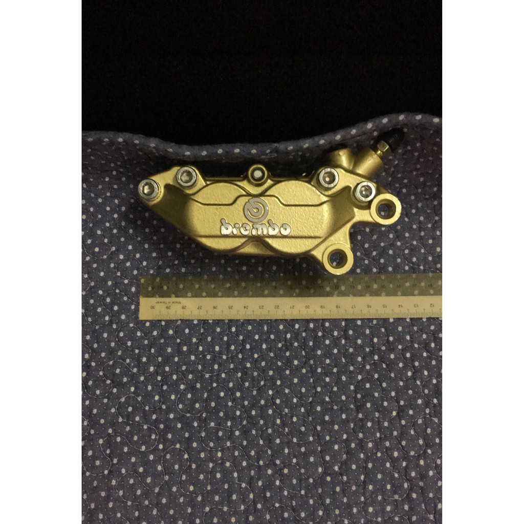 Brembo Big Caliper Universal 4 Pot Nissin Showa Ohlins Gold Colour ...