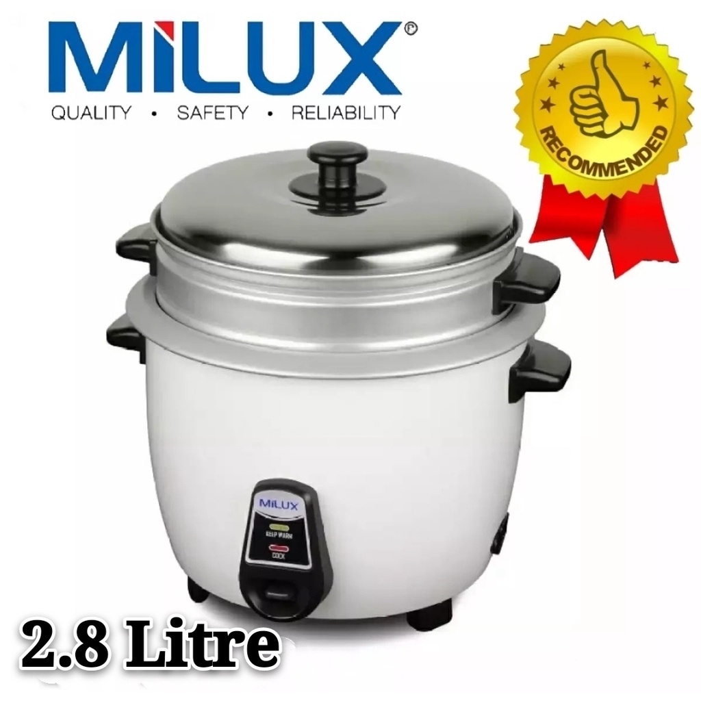 Milux MRC-2128 Electric Rice Cooker 2.8 Litre With Steamer MRC2128 ...