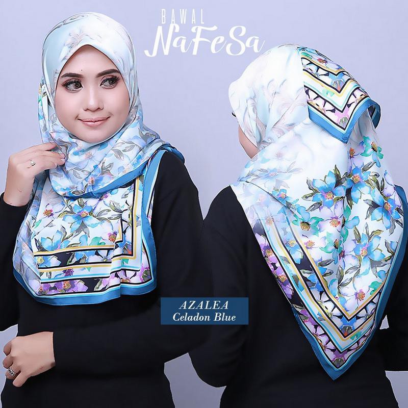 NAFEESA AZALEA HIJAB BLUE (Ink-Jet Printing) | Shopee Malaysia