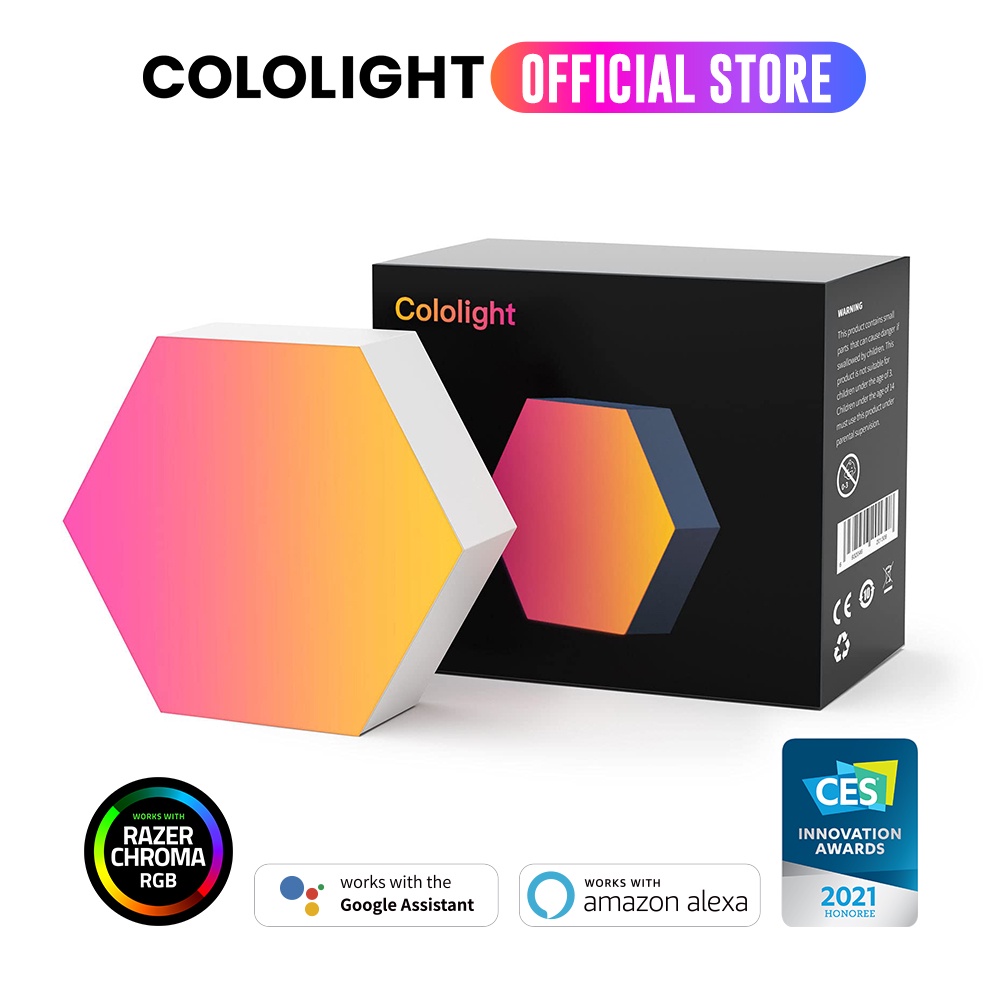COLOLIGHT HEXAGON Extension RGB Light Creative Geometry Assembly Smart ...