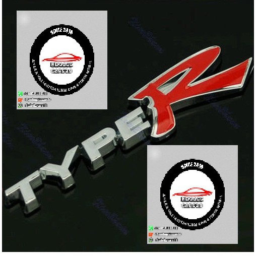 Original Type R Chrome Emblem | Shopee Malaysia