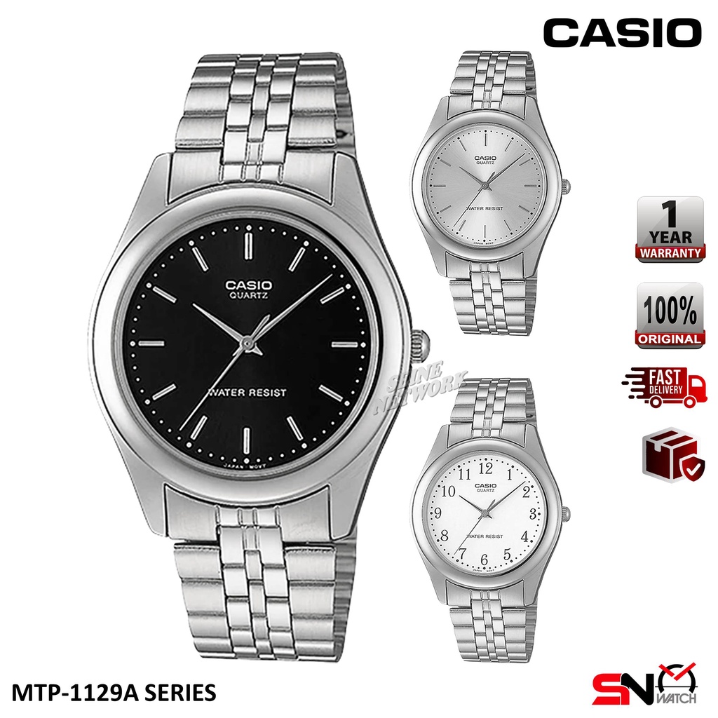 Casio MTP-1129A Fashion Quartz Analog Silver Stainless Steel Band Men's ...