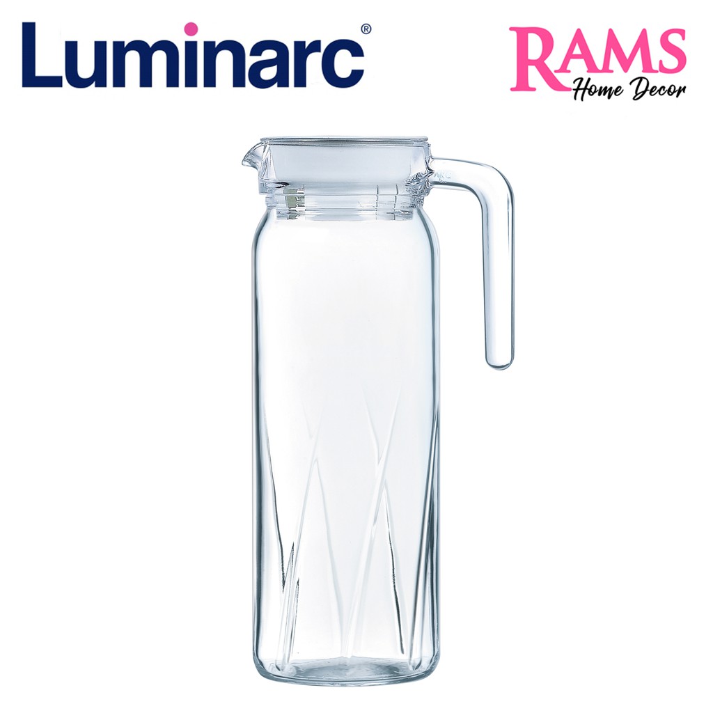 Luminarc 1000ML Dona Glass Jug with Lid / Fridge Jug / Glass Pitcher ...