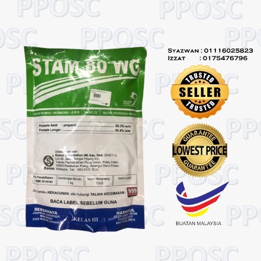 [RACUN RUMPAI][SERBUK BANCUH][1KG] STAM 80WG Untuk Tanaman Padi ...