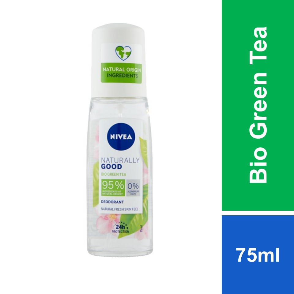 NIVEA Deodorant Naturally Good Bio Green Tea Spray 75ml | Natural ...