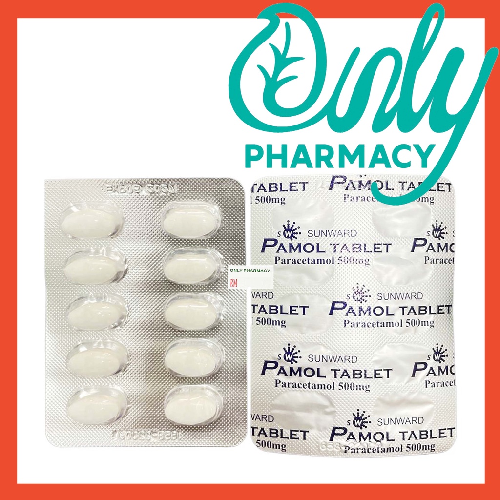 PAMOL Paracetamol 500mg or Paracetamol 650mg 10 tablets/ strip | Shopee ...