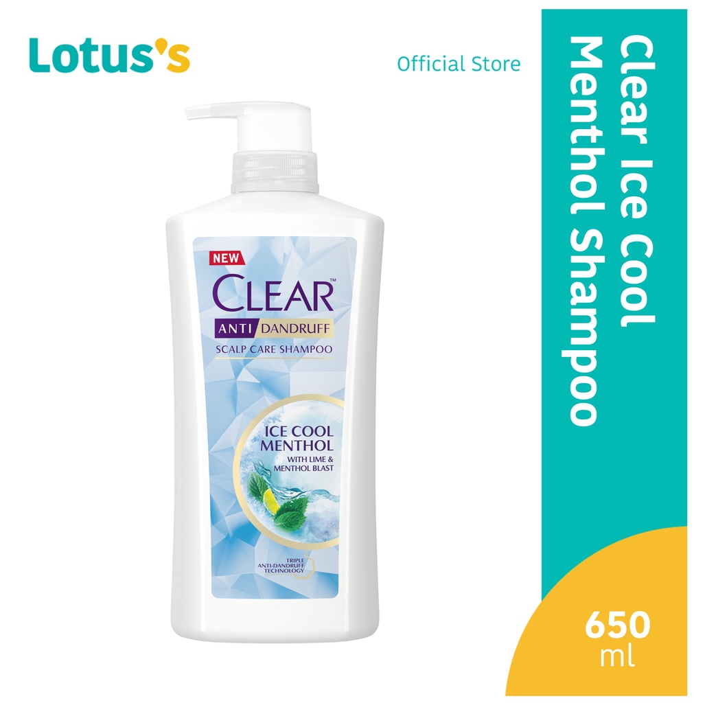 Clear Ice Cool Menthol Anti-Dandruff Scalp Care Shampoo 650ml | Shopee ...