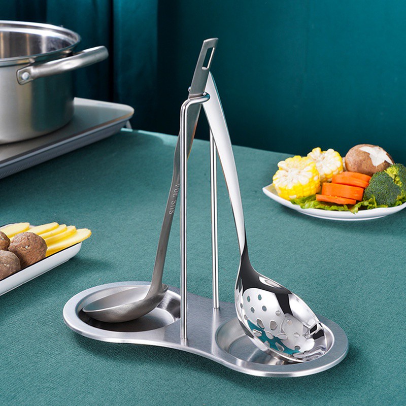 Creative Stainless Steel Soup Spoon Holder Kitchen Storage Rack Hot Pot ...