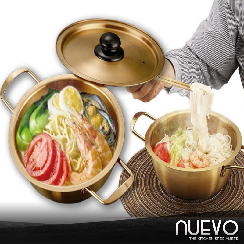 20cm/22cm/24cm Korean Ramen Noodles Pot Stainless Steel Pot With Double ...