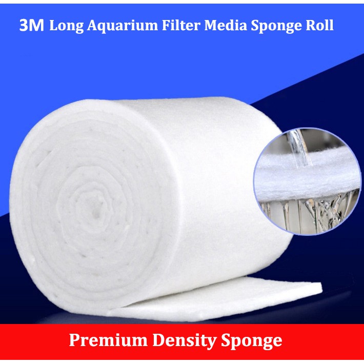 300cm Long Fish Tank Aquarium Filter Media Roll Sponge Premium Density ...