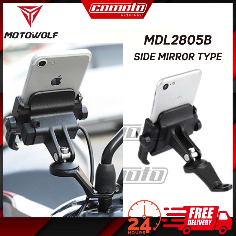 MOTOWOLF Phone Holder Motorcycle Motor Phone Holder Fon Holder ...