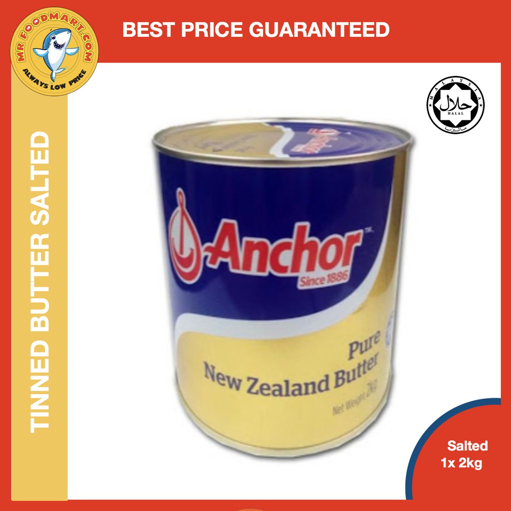 ANCHOR TINNED BUTTER - Pure Butter / Mentega Anchor Butter (Salted) 2kg ...