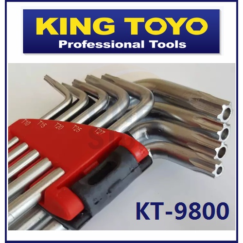 KING TOYO Extra Long Torx Key Set 9Pcs KT-006 / KT-9800 / alen key ...