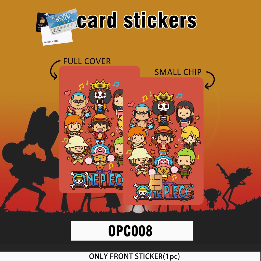 ONE PIECE CARD STICKER - LUFFY ONE PIECE CARD STICKER - ANIMATION KAD ...