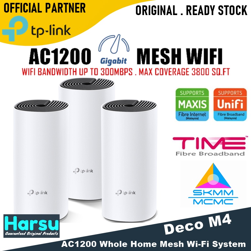 TP-Link Deco HC4 / M4 AC1200 Gigabit Mesh Wifi Router System Support ...