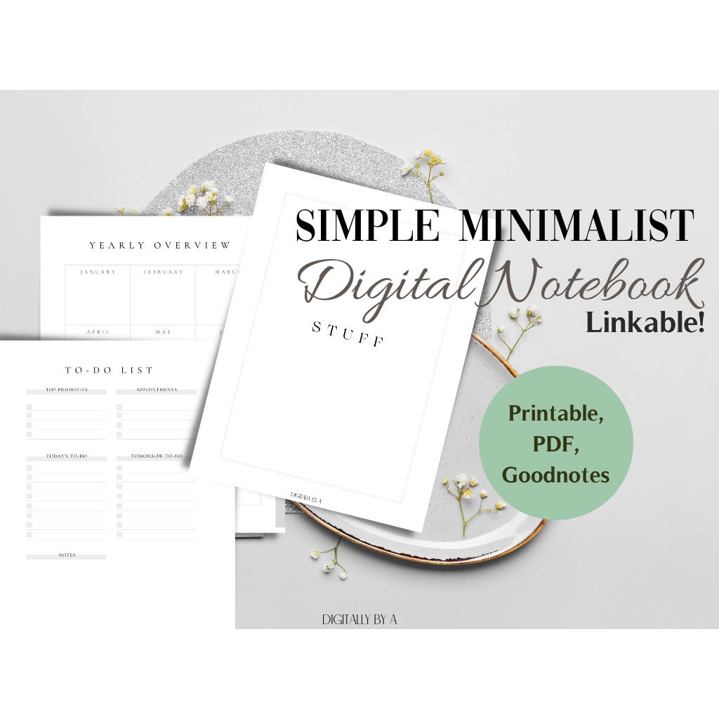 Linkable Simple Minimalist White Digital Notebook | Shopee Malaysia