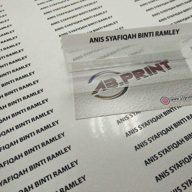 sticker nama anak , nama murid , alatan sekolah , sticker harian 50 ...