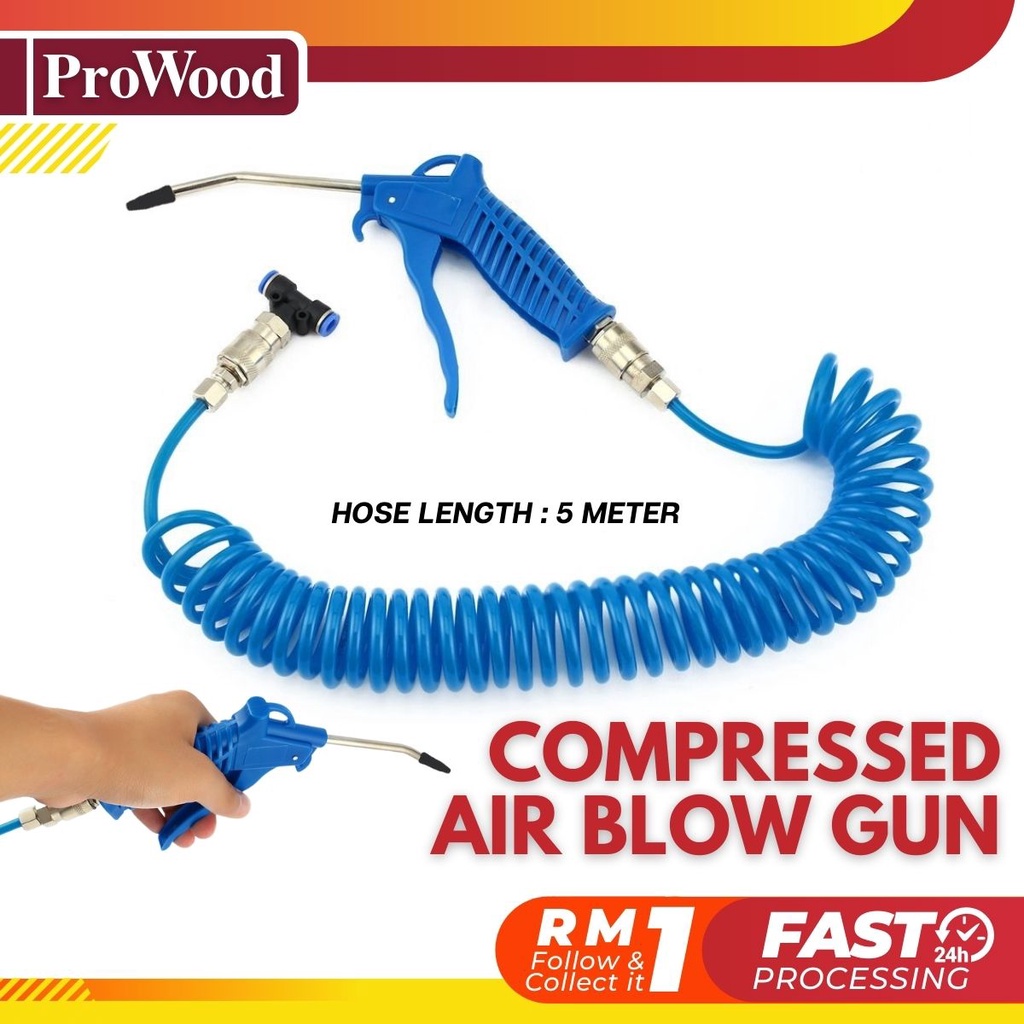 Compressed Air Blow Gun Air Duster Air Blow Spray with 5m Recoil Hose ...