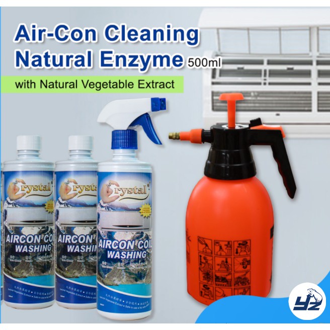 🔥 (PROMOTION Basic Kit) YZ Aircon Cleaning Liquid with 2L Water ...