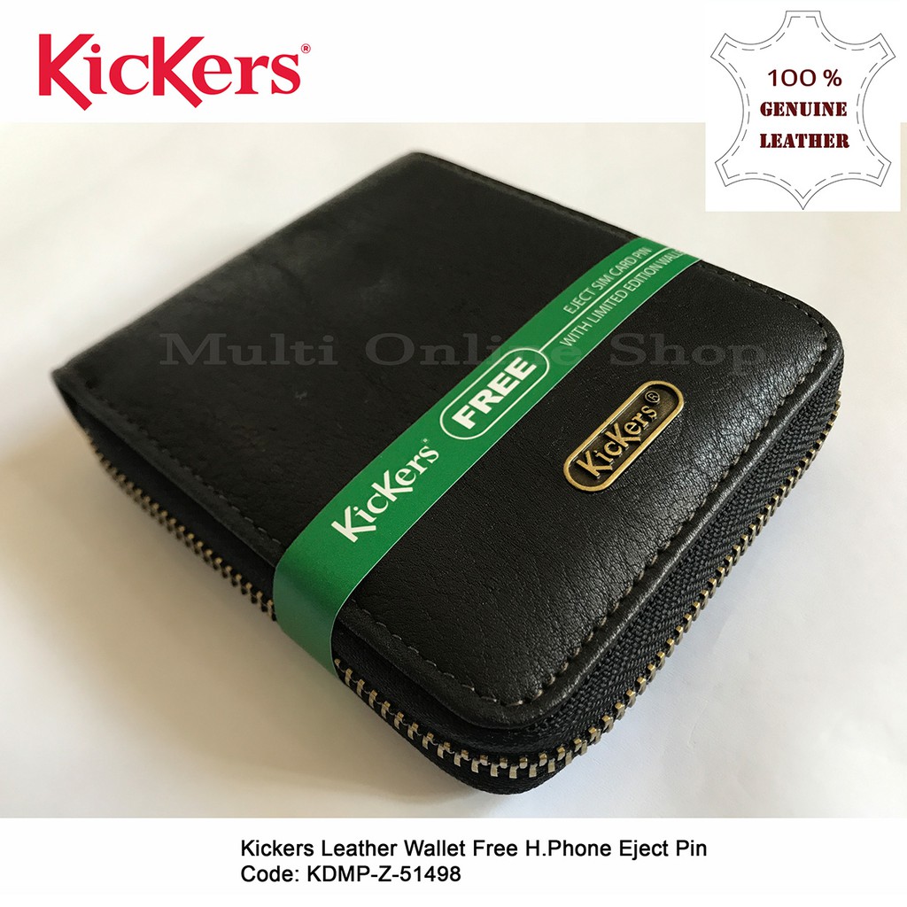 Kickers Genuine Leather Limited Edition Zipper Wallet KDMP-Z-51498 ...