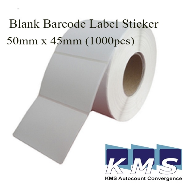 Blank Barcode Label Sticker 50mm x 45mm (1000pcs) (1roll) | Shopee Malaysia
