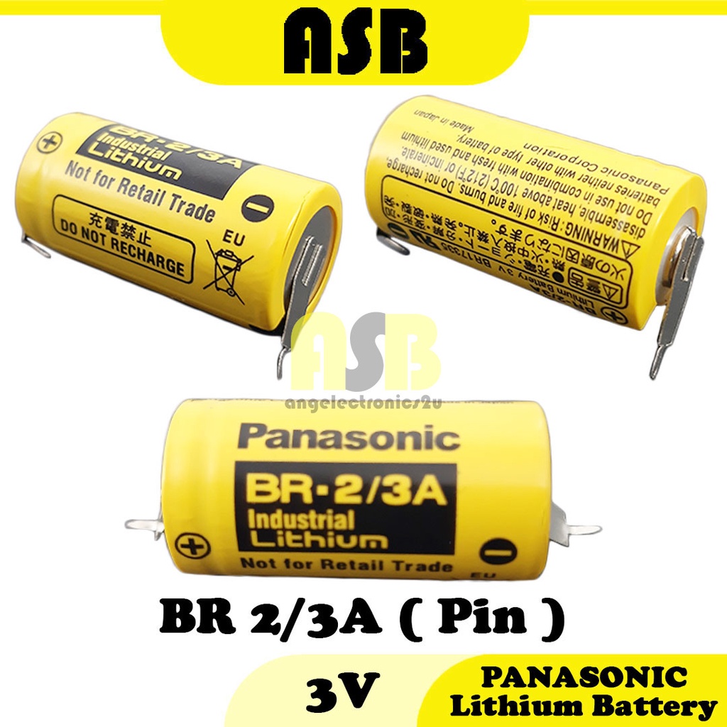 (1pc) Panasonic Lithium Battery 3V ( BR 2/3A ) ( Pin ) ( 033017010 ...