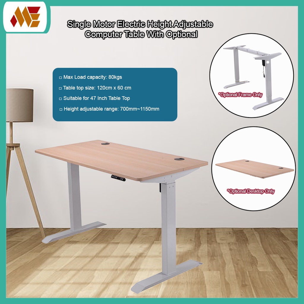 High Quality Perfect Single Motor Electric Height Adjustable Computer ...