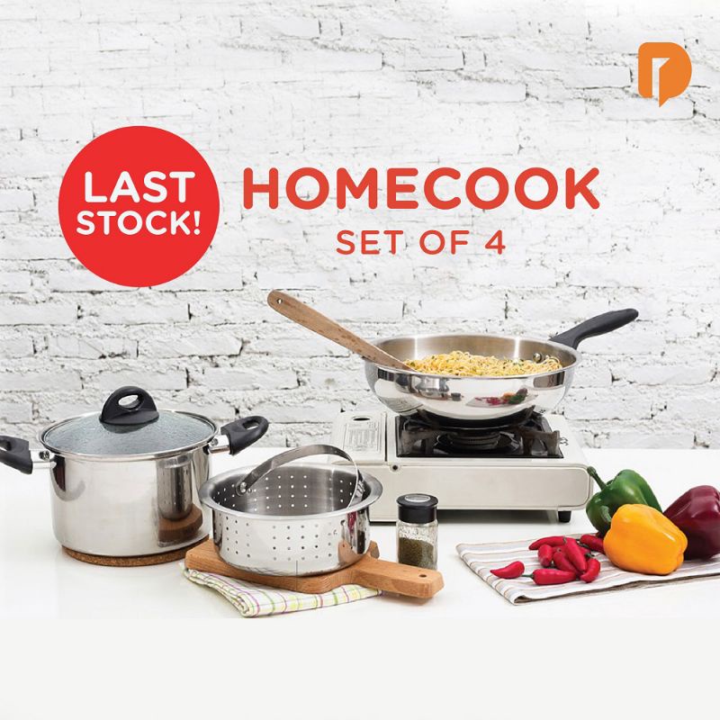 Homecook 4 - Piece Cookware (set of 4) Pot Cookware | Shopee Malaysia